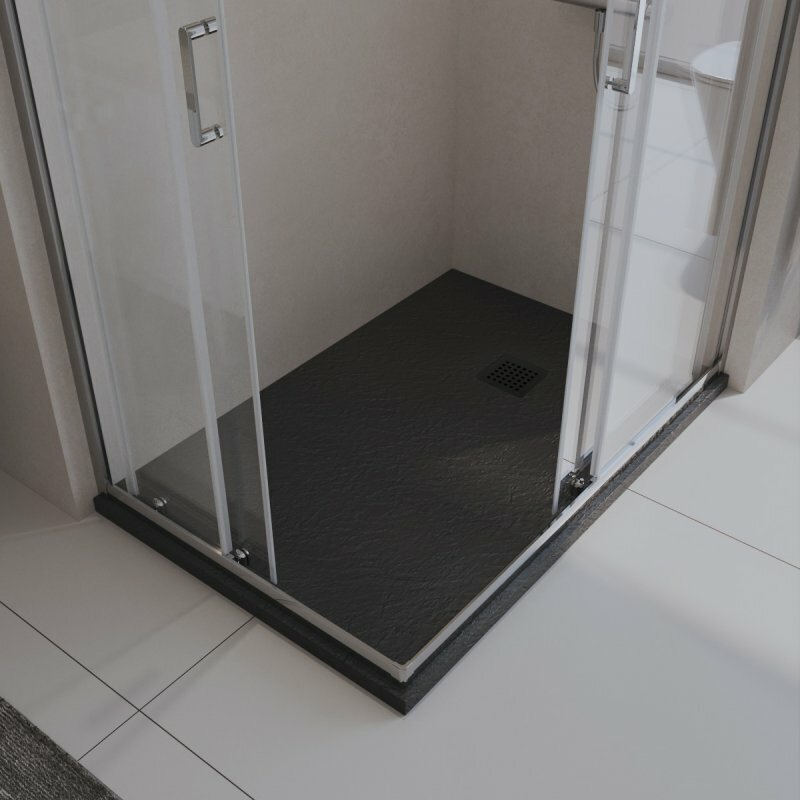 Душевой поддон Belbagno TRAY-MR-UNO-AH-120/80-35-NERO-NO черный/решетка черная матовая