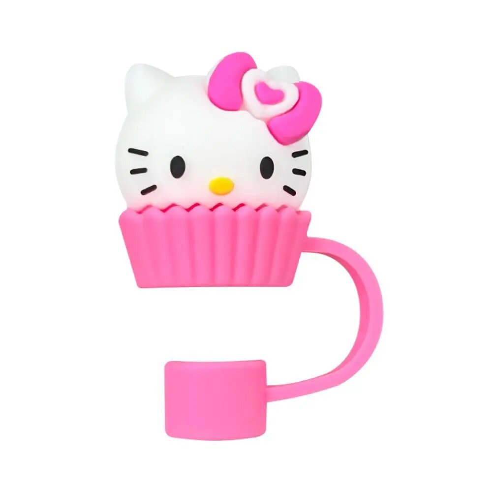 Силиконовая заглушка для соломинки Hello Kitty, розовый, cake
