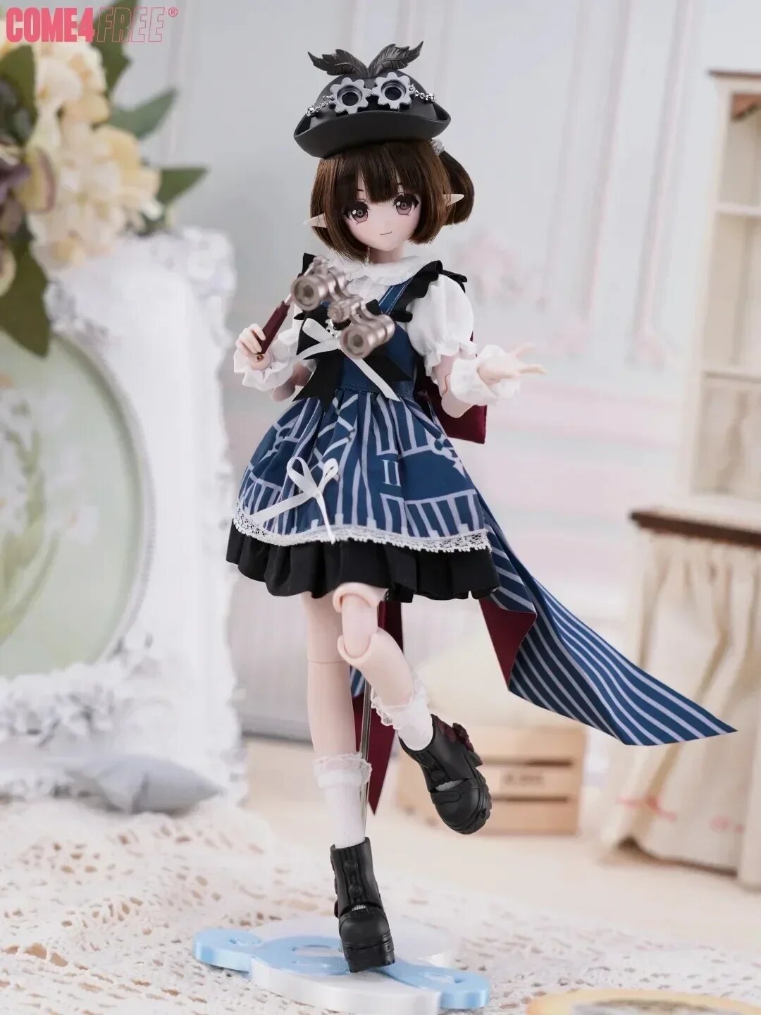 Коллекционная кукла BJD Come4free Rice Sweet IV поколение Темно-синий, Open-Stella