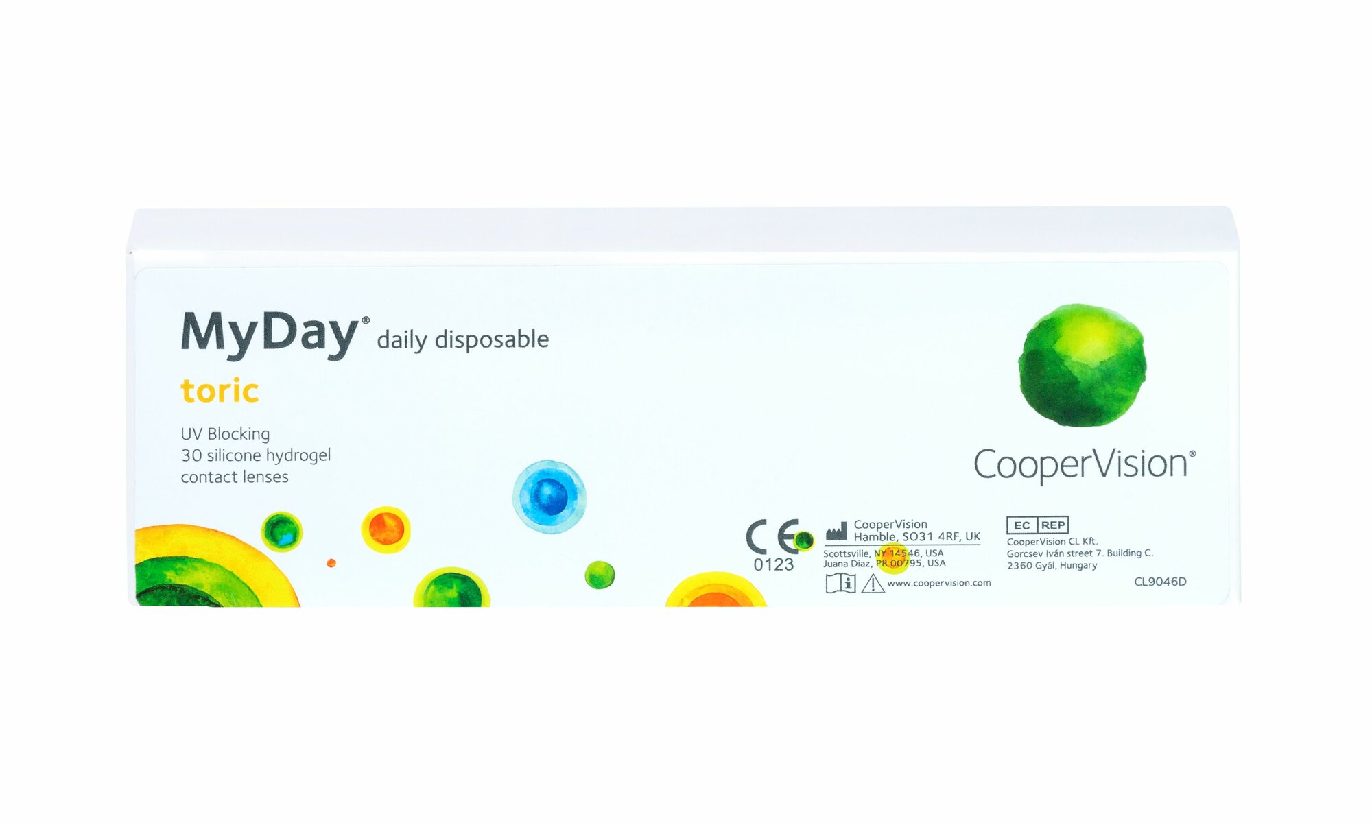 Линзы контактные мягкие корригирующие однодневные MyDay daily disposable toric (30pk) + 2,75, 8,6, -1,25, 10