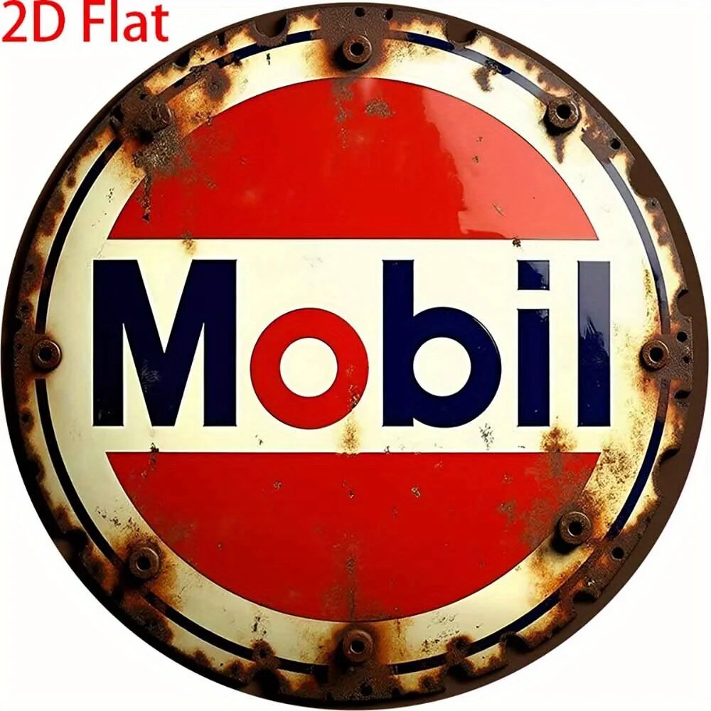 Металлическая вывеска CIFBUY Mobil Gas 8x8 дюймов