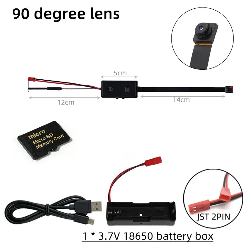 Мини-камера ZHANZHI 1080P, 90 degree camera, Only camera