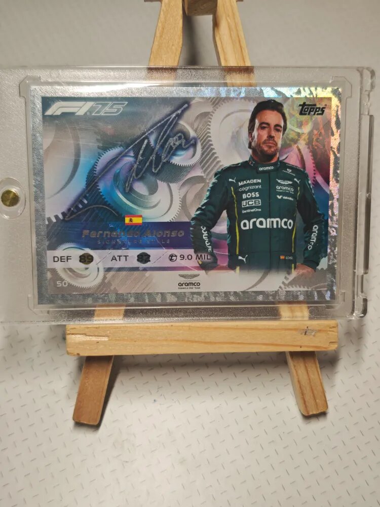 2025 Topps Turbo Attax F1 коллекционная карточка с автографом FERNANDO ALONSO