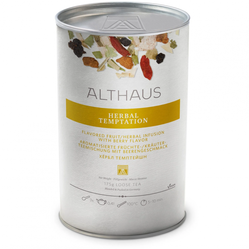 Чай Althaus Herbal Temptation, травяной, 175 грамм, жестяная банка
