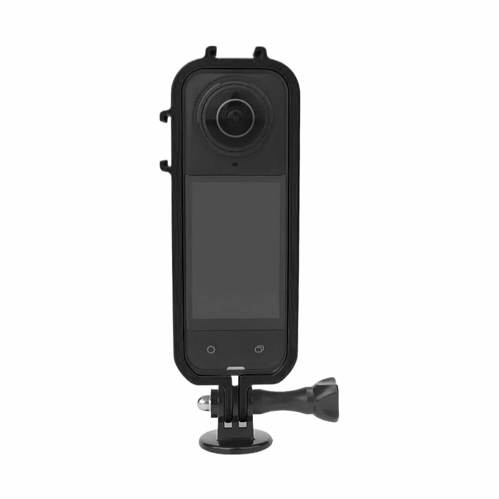 Рамка-адаптер для Insta360 X5 чёрная вертикальная с холодным башмаком и креплением для штатива