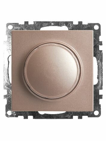 Выключатель диммирующий TRIAC (механизм) 250В, 500W, серия Катрин, GLS10-7106-02, шампань (рамка приобретается отдельно), STEKKER 39601