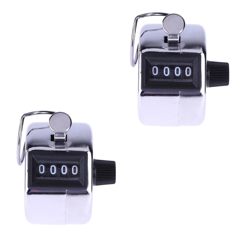 Металлический счетчик alloet 4 цифры 2PCS Silver