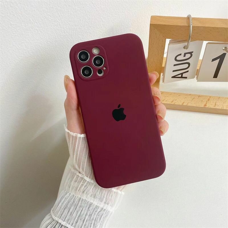 Чехол для iPhone 14 Pro Max с полным покрытием, чехол для Apple 15 Pro, жидкий силикон 13, ударопрочный 12, мягкий чехол 16