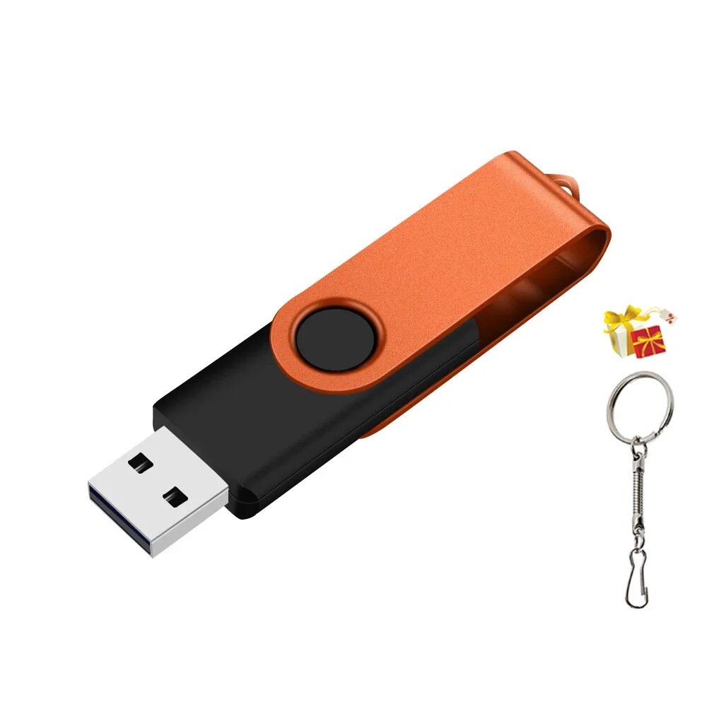 JASTER USB Flash Drive 4GB-128GB 128MB Not GB, Оранжевый
