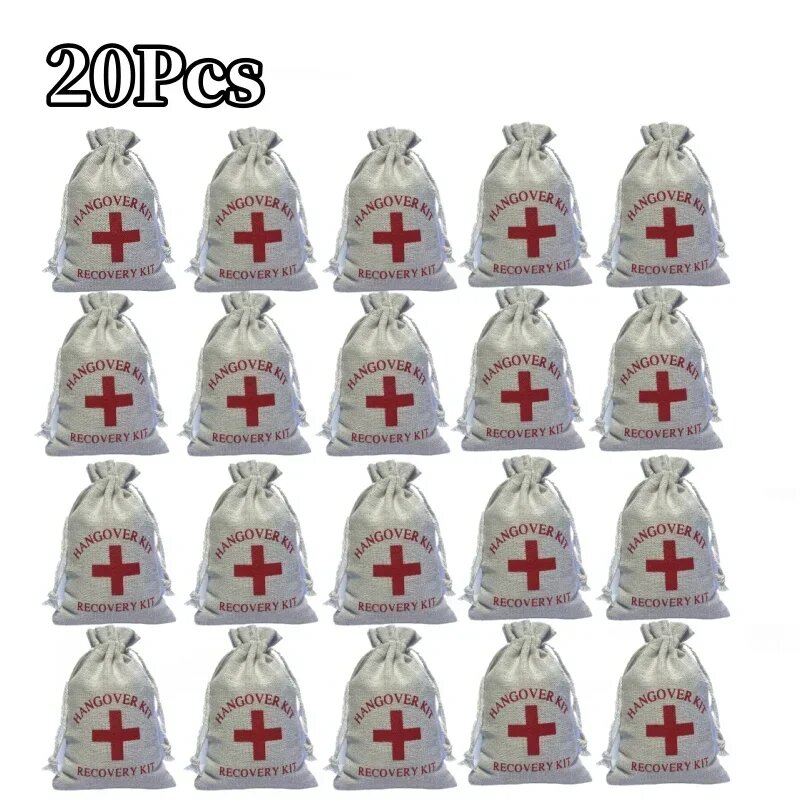 Сумки из хлопка и льна с красным крестом 20Pcs