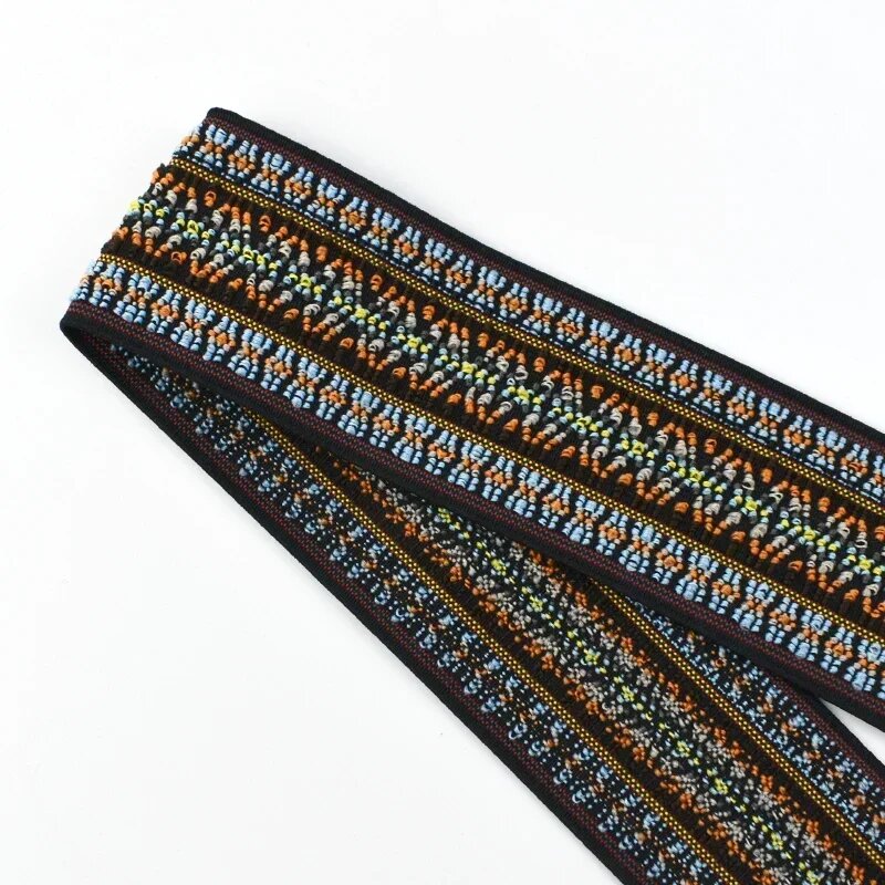 Meetee Эластичная жаккардовая лента 50 мм 2/3/5 м 07-50mm, 2Meters