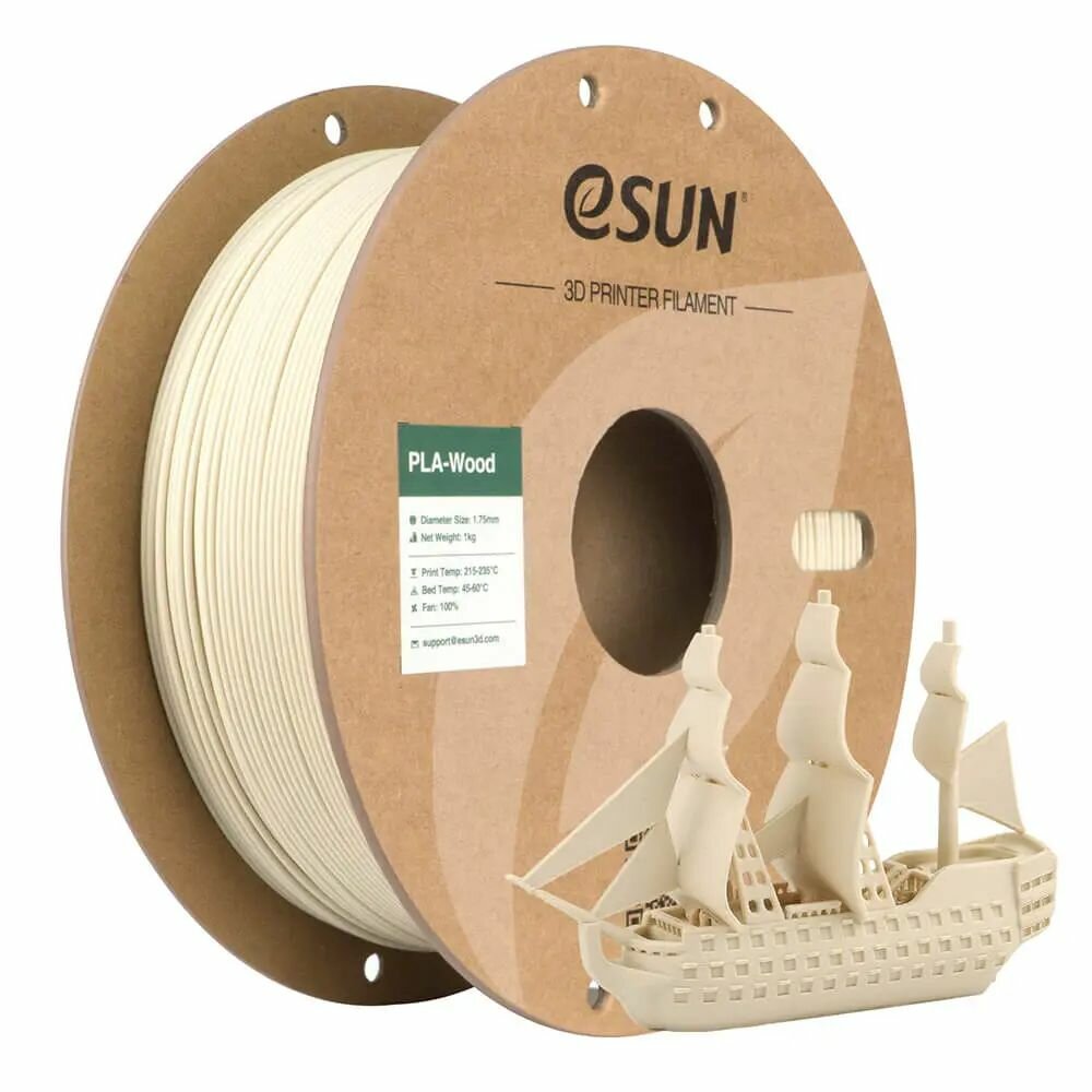 Филамент eSUN Wood Birch для 3D принтера, Березовый (деревянный) 1 кг.