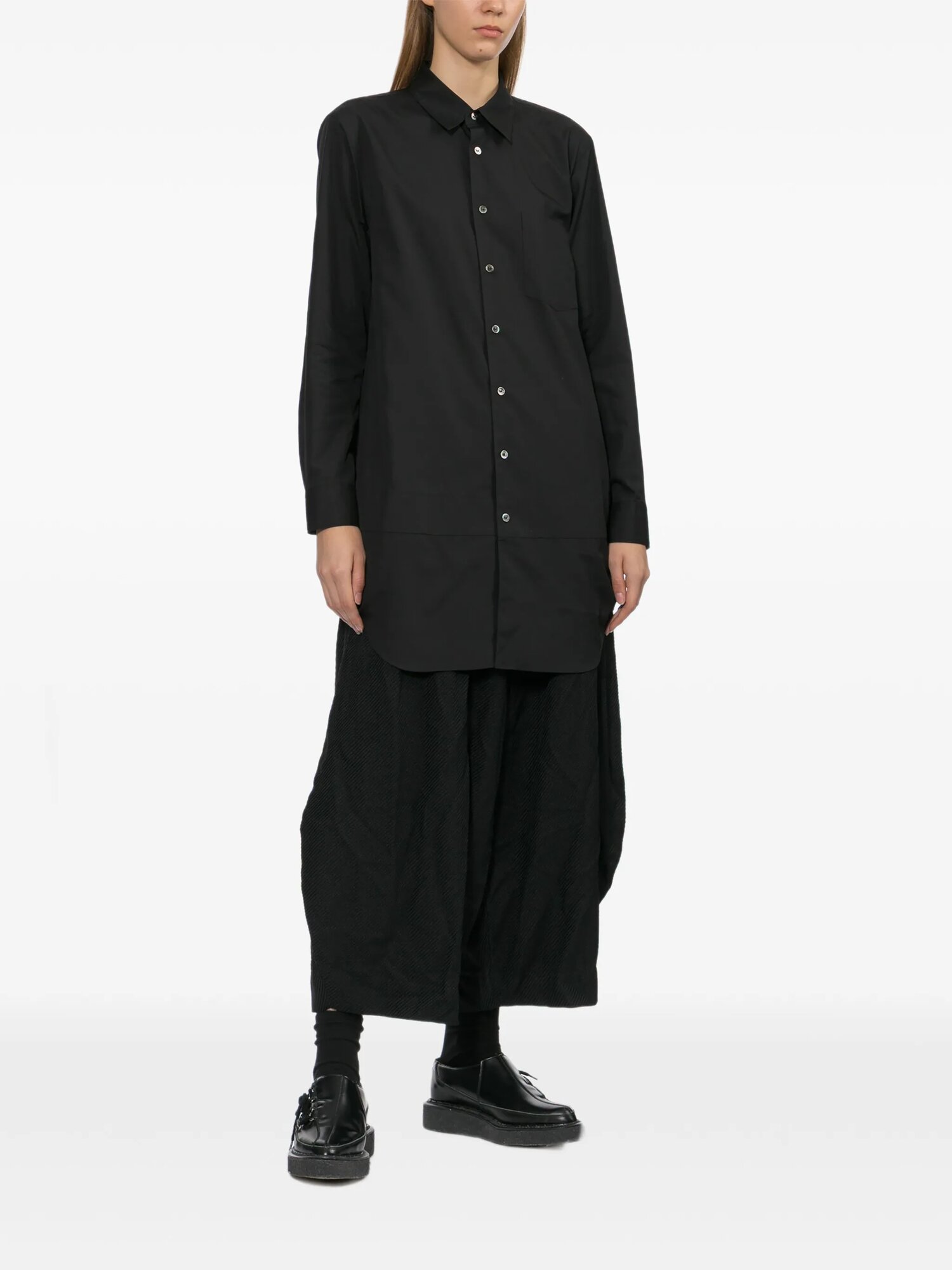Рубашка BLACK COMME des GARCONS, размер M, черный — фото 1