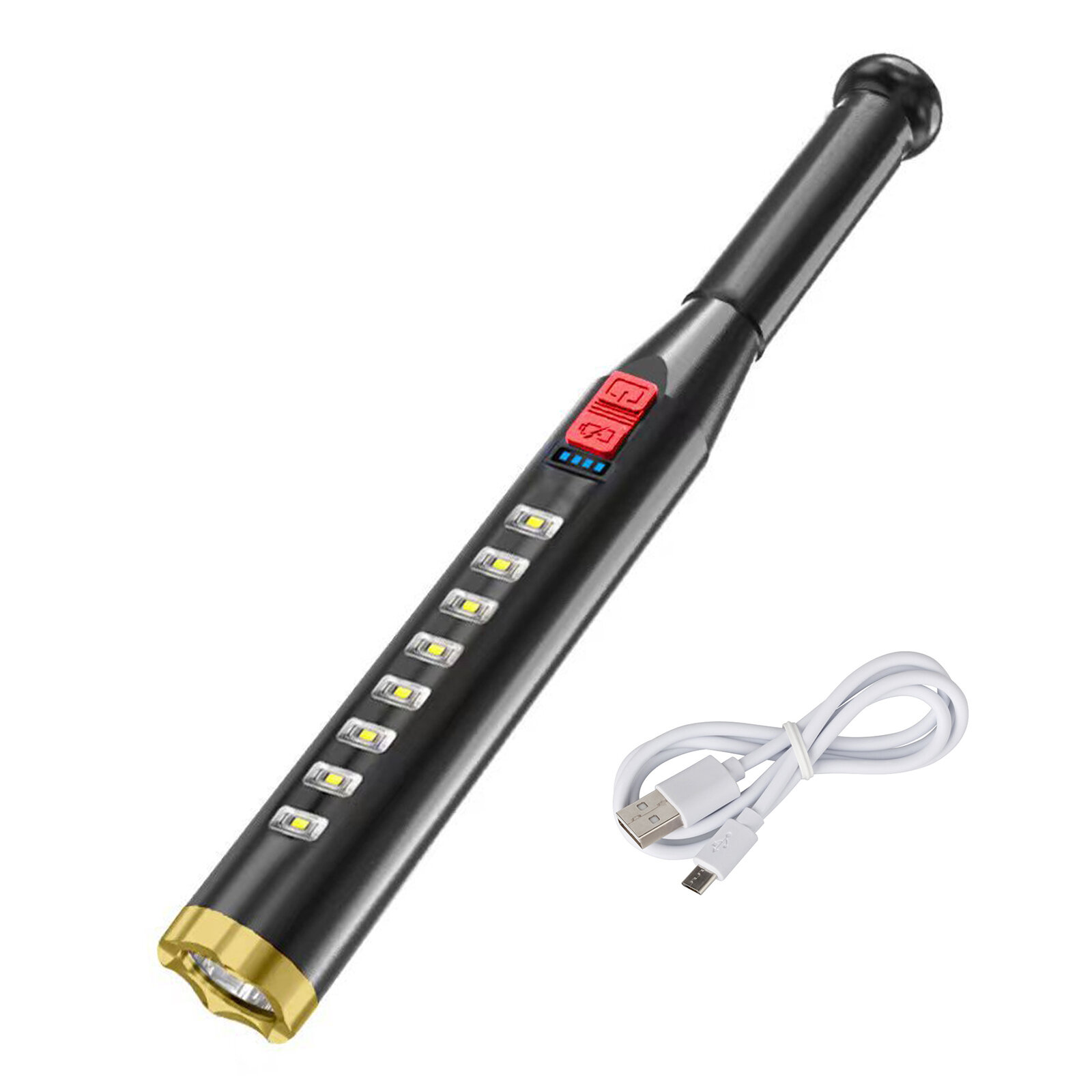 Мощный USB-фонарь бита для охраны, кемпинга и ЧС