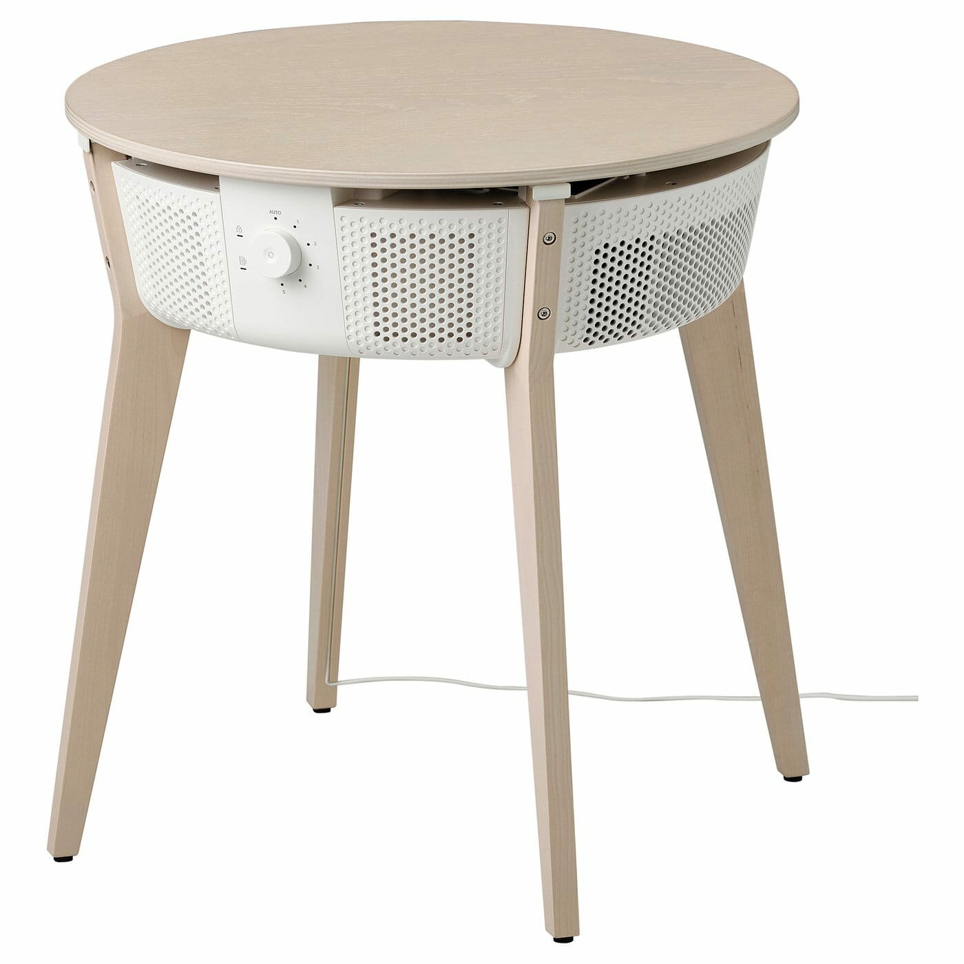 Приставной столик IKEA STARKVIND, тонированный дубовый шпон/белый смарт 804.619.45