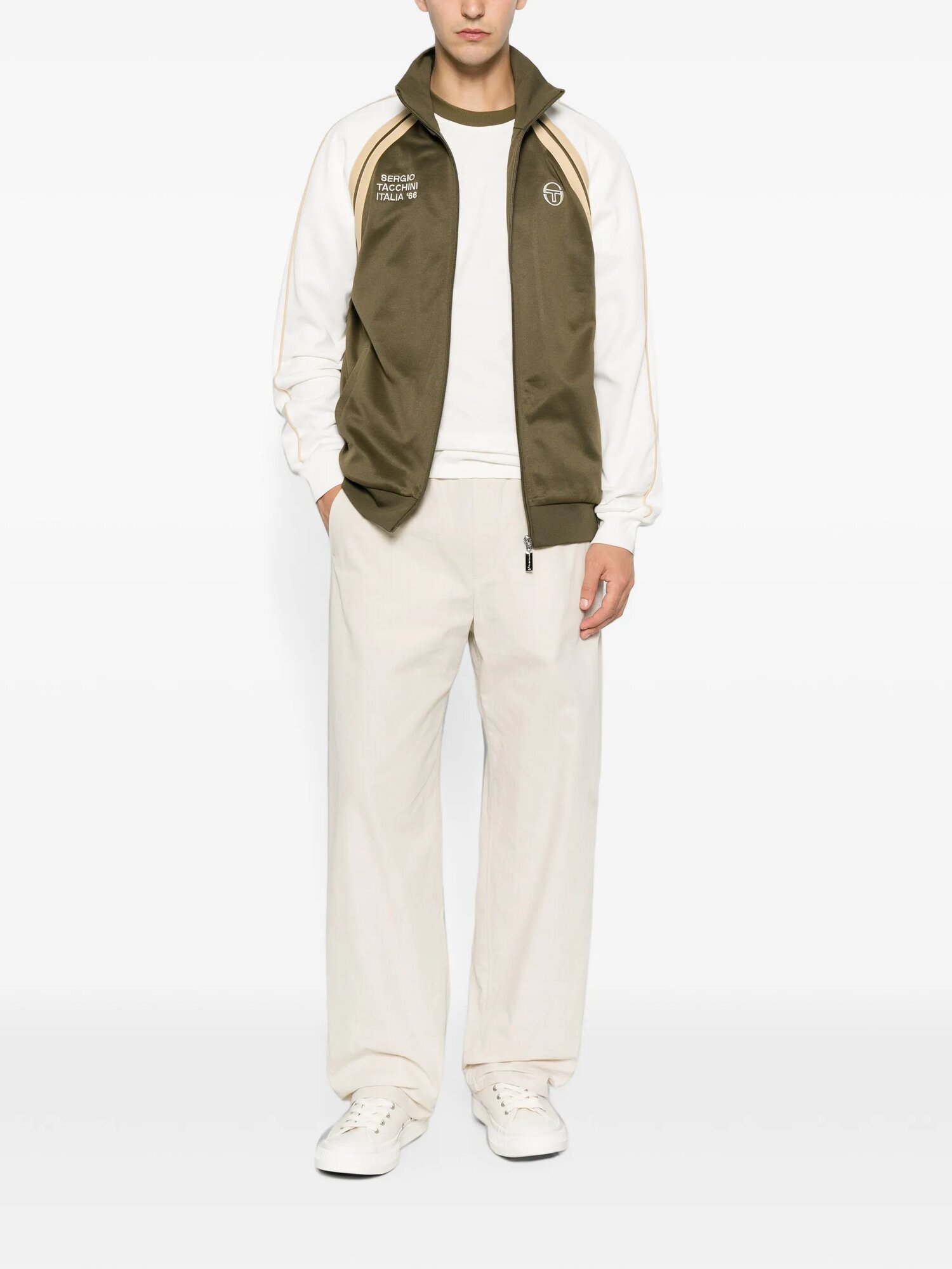 Толстовка SERGIO TACCHINI Logo-embroidered sweatshirt, размер 48 — фото 1