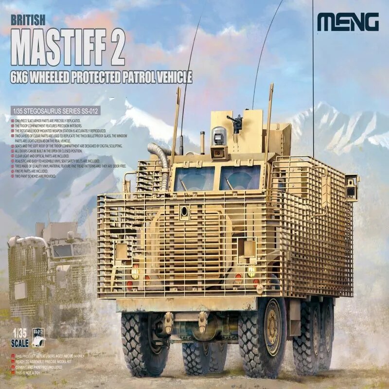 MENG SS-012 1/35 Бронеавтомобиль Mastiff 2 6x6 Wheeled Protected Patrol Vehicle