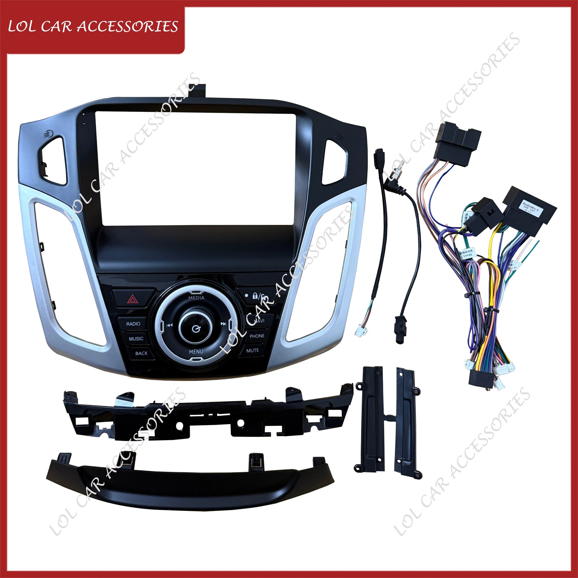 Real Button Canbus 9 дюймов для Ford Focus 2012-2018 Android стерео MP5 плеер WIFI GPS автомобильное радио головное устройство Fascia Панель рамка