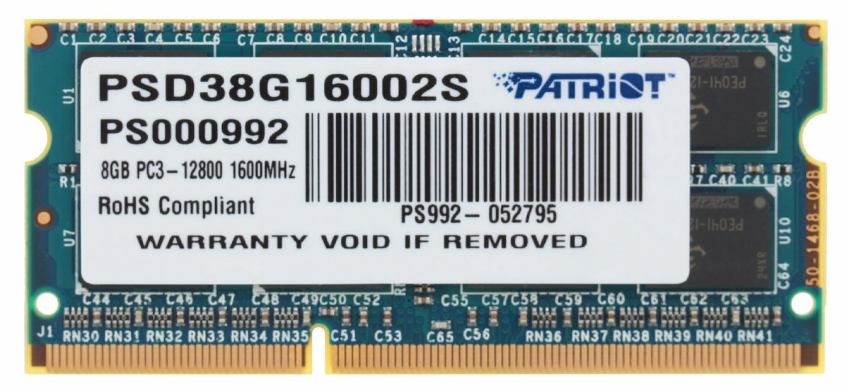 Оперативная память Patriot DDRIII 8Gb PSD38G16002S