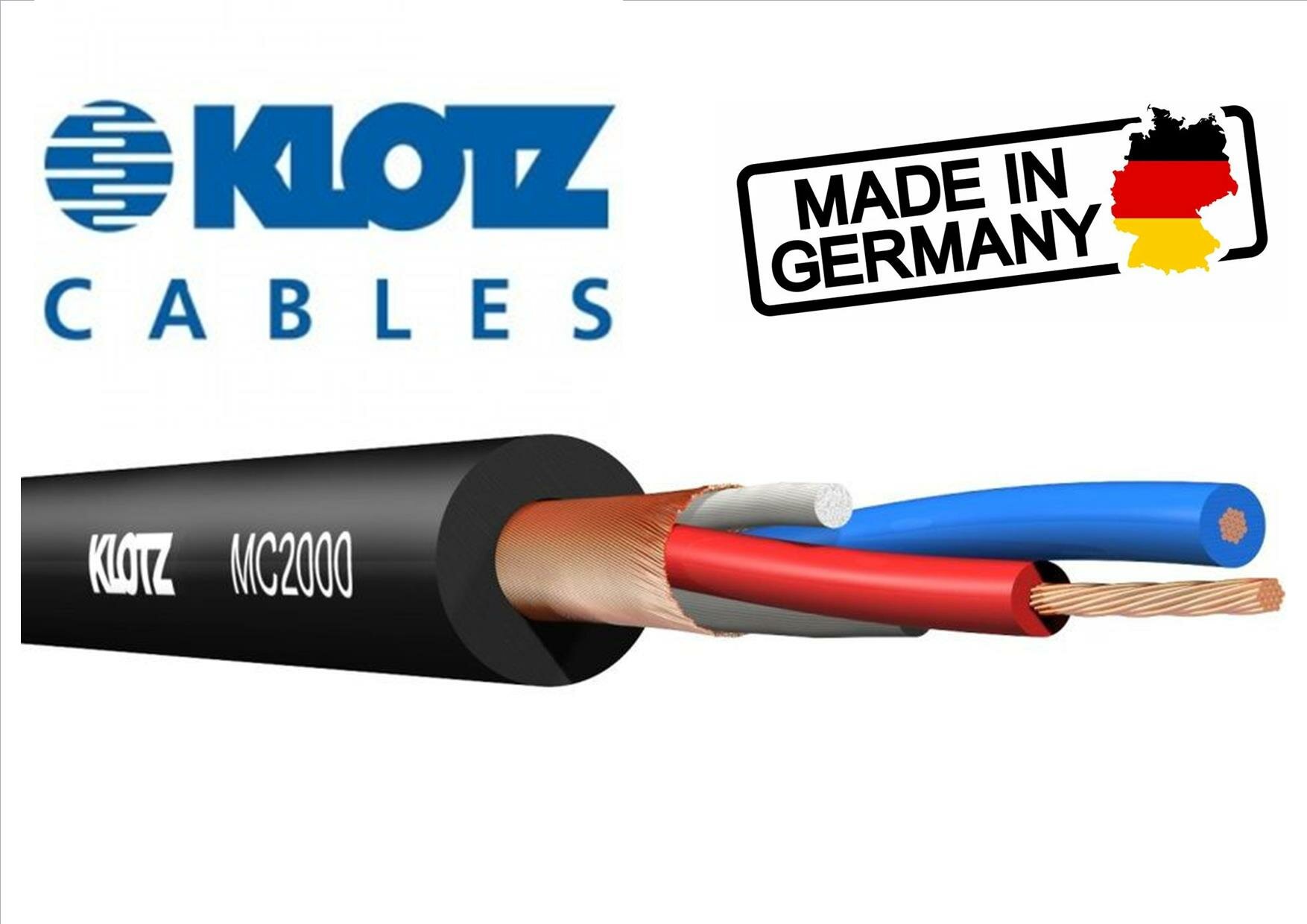 Кабель Klotz MC2000SW, балансный микрофонный кабель, 2x0.22 мм2