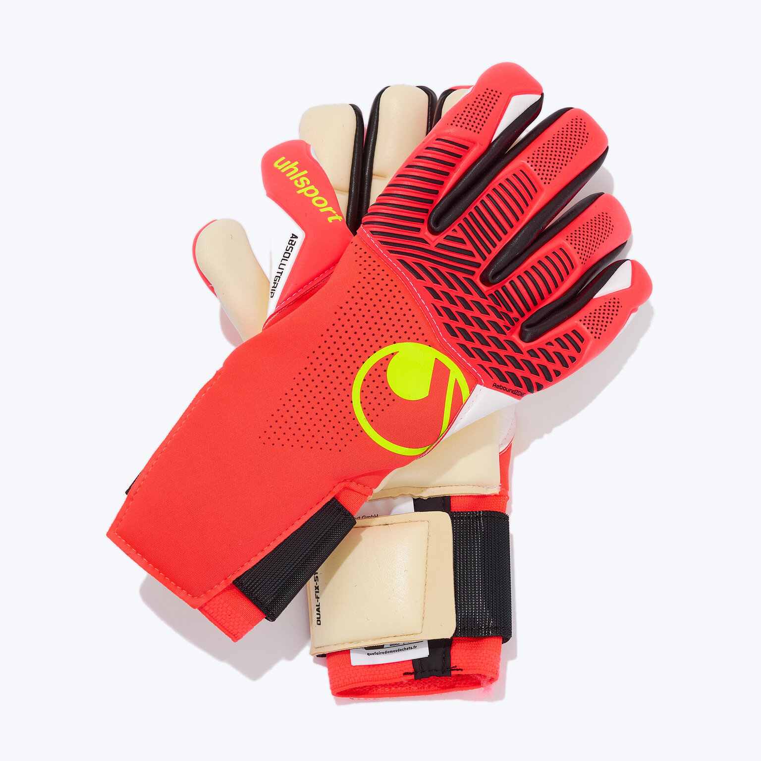 Перчатки вратарские UHLSport FM ZNE Absolutgrip HN 101141501, размер 9.5 (9.5 Размер), Красный