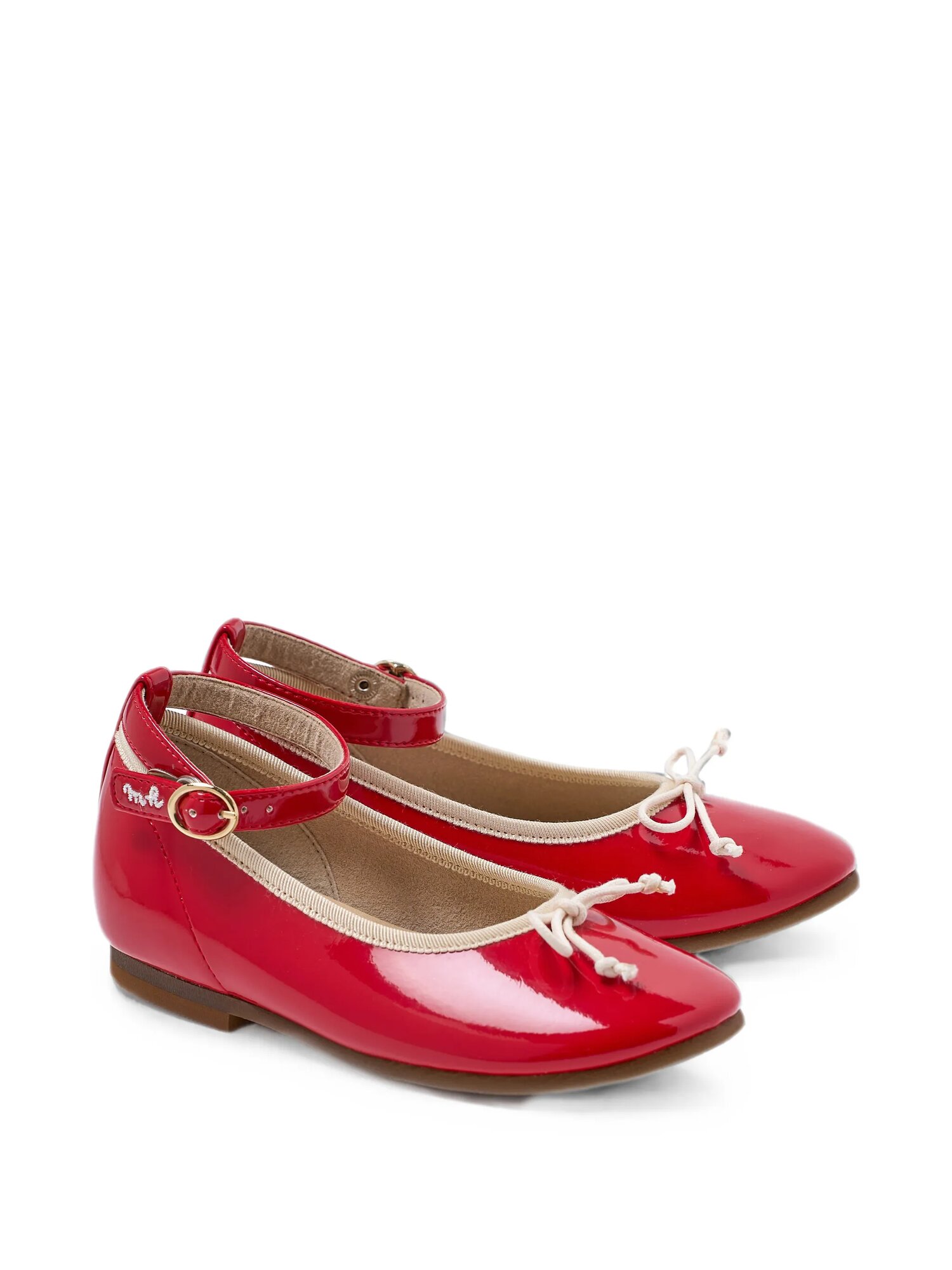 Балетки Ankle-strap bow ballet flats