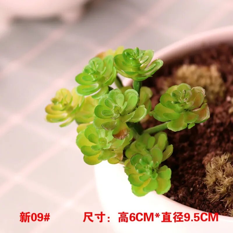 Искусственные суккуленты Wusmart Bonsai Зеленый, G XianRenKe