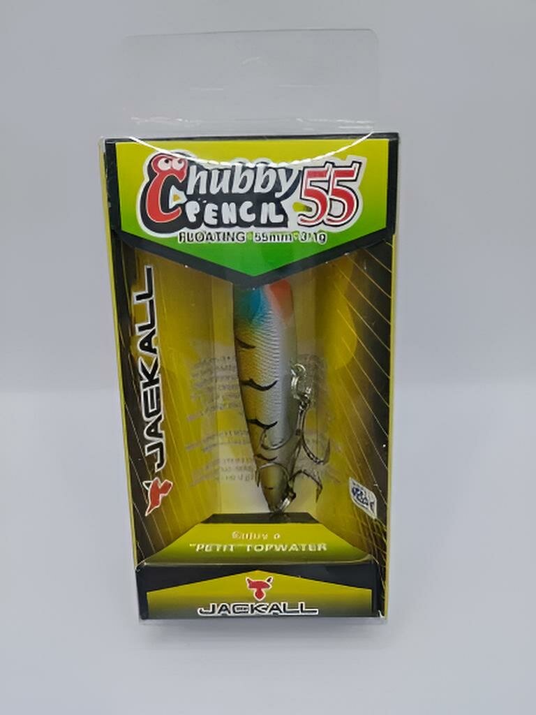Воблер волкер Jackall Chubby Pencil 55F: 55мм, 3.1г, уловистая плавающая приманка на окуня, язя и другого хищника