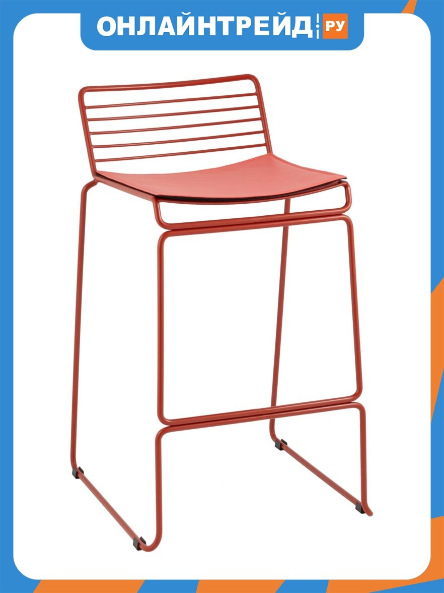 Стул полубарный Stool Group Danny, бордовый, с подушкой