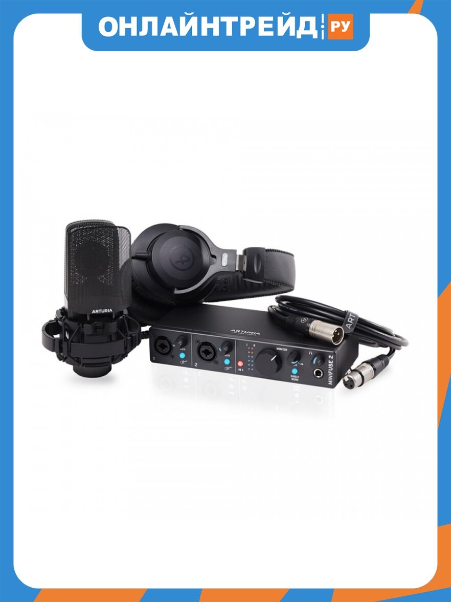 Аудиоинтерфейс Arturia USB MiniFuse Recording Pack Black