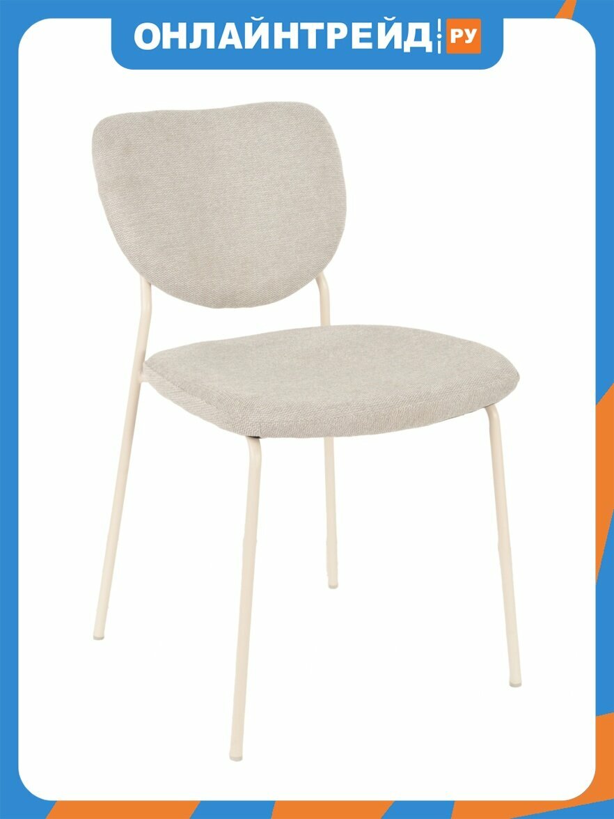 Стул обеденный Stool Group Gigi, серый, белые ножки