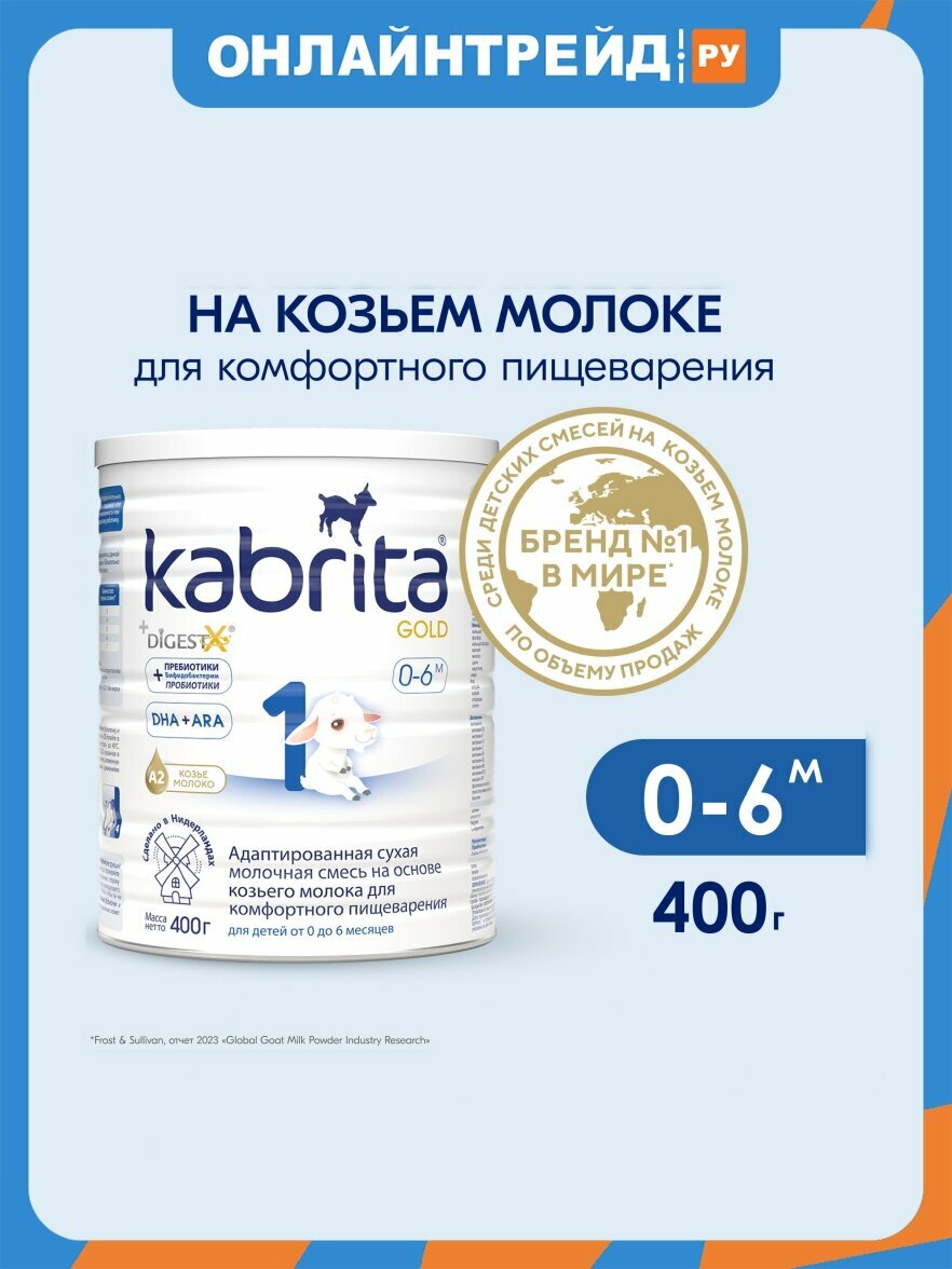 Молочная смесь Kabrita (Кабрита) 1 Gold для комфортного пищеварения с 0 до 6 мес 400 г