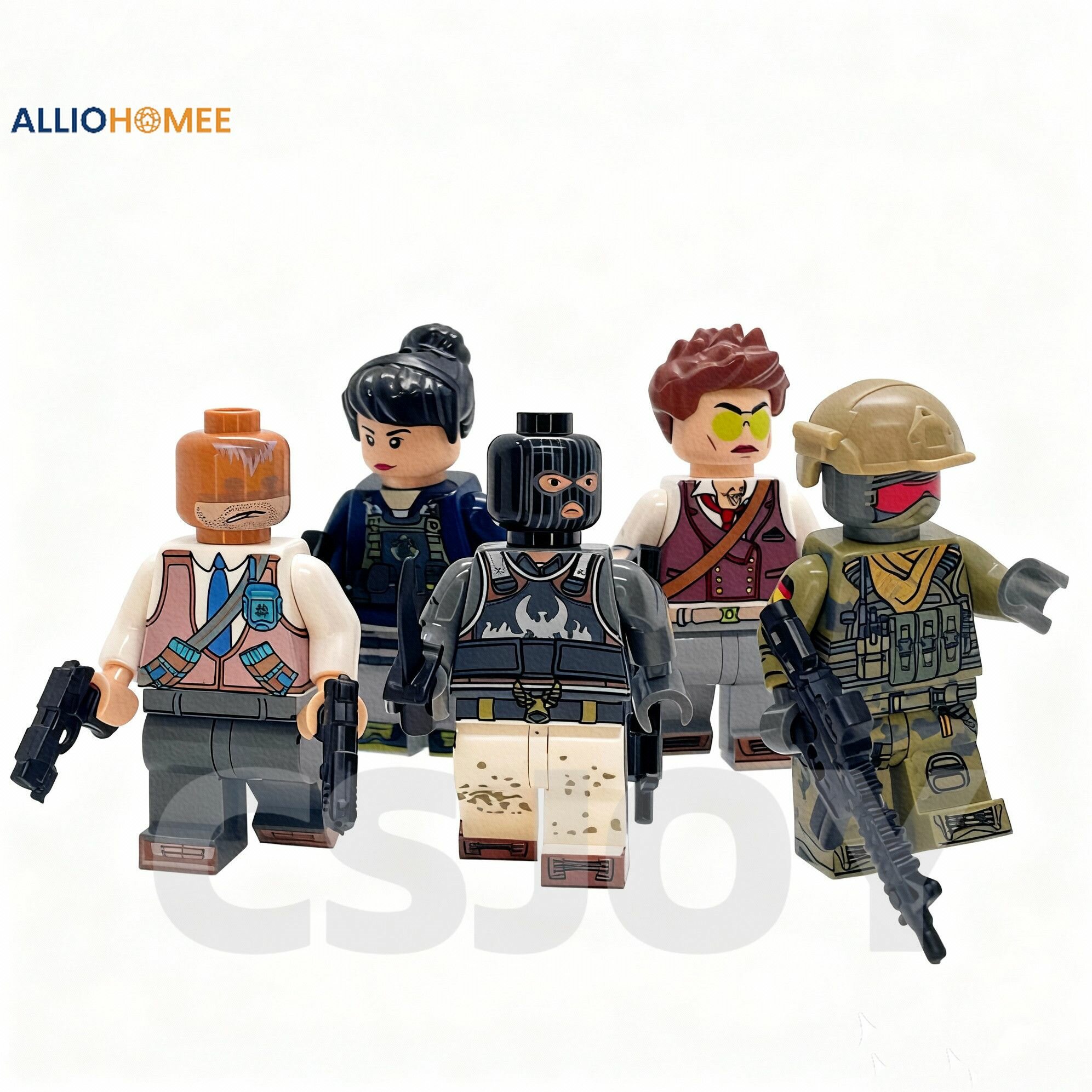 Минифигурка периферийного агента CSGO blind box toy Minifigure 4*3 см (без учета оружия), игрушечный военный строительный блок CS2, модель ручной работы