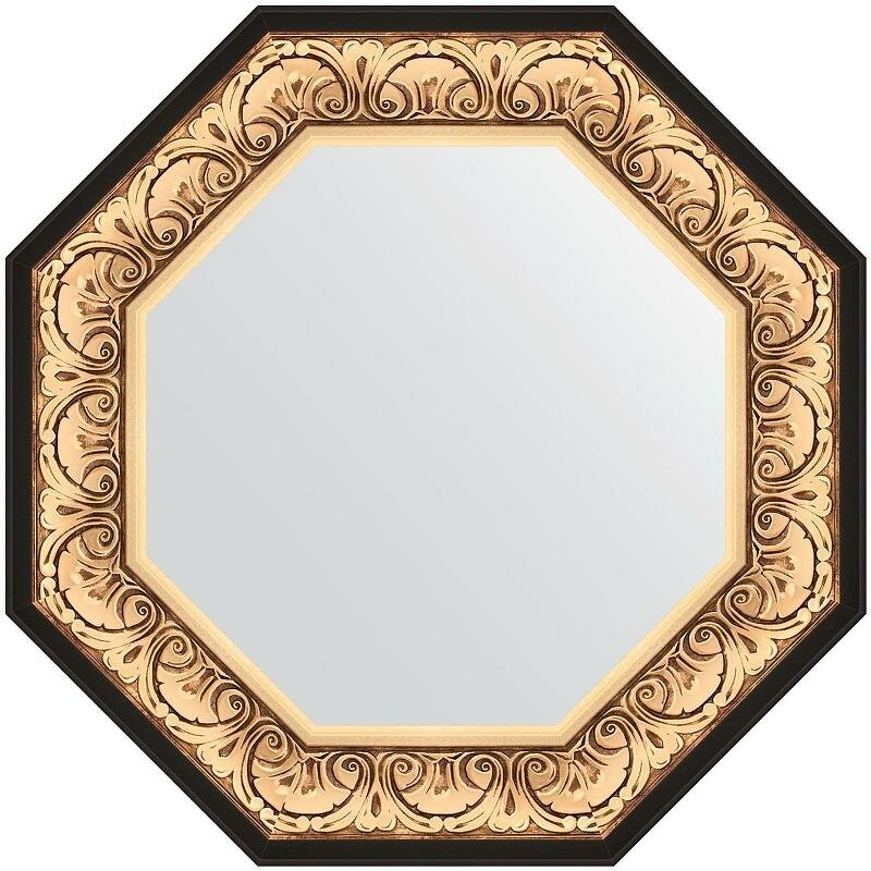 Зеркало Evoform Octagon 65x65 BY 7380 в багетной раме - Барокко золото 106 мм