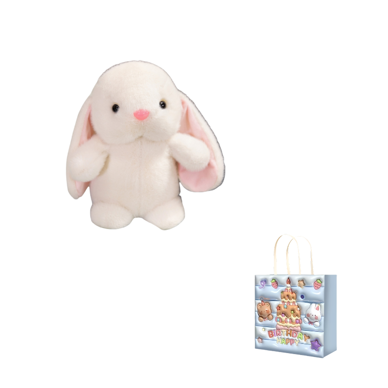Мешок для игрушек унисекс CHUNTUSHU Счастливого Дня Рождения, 35CM EU, Nude Style White Bunny