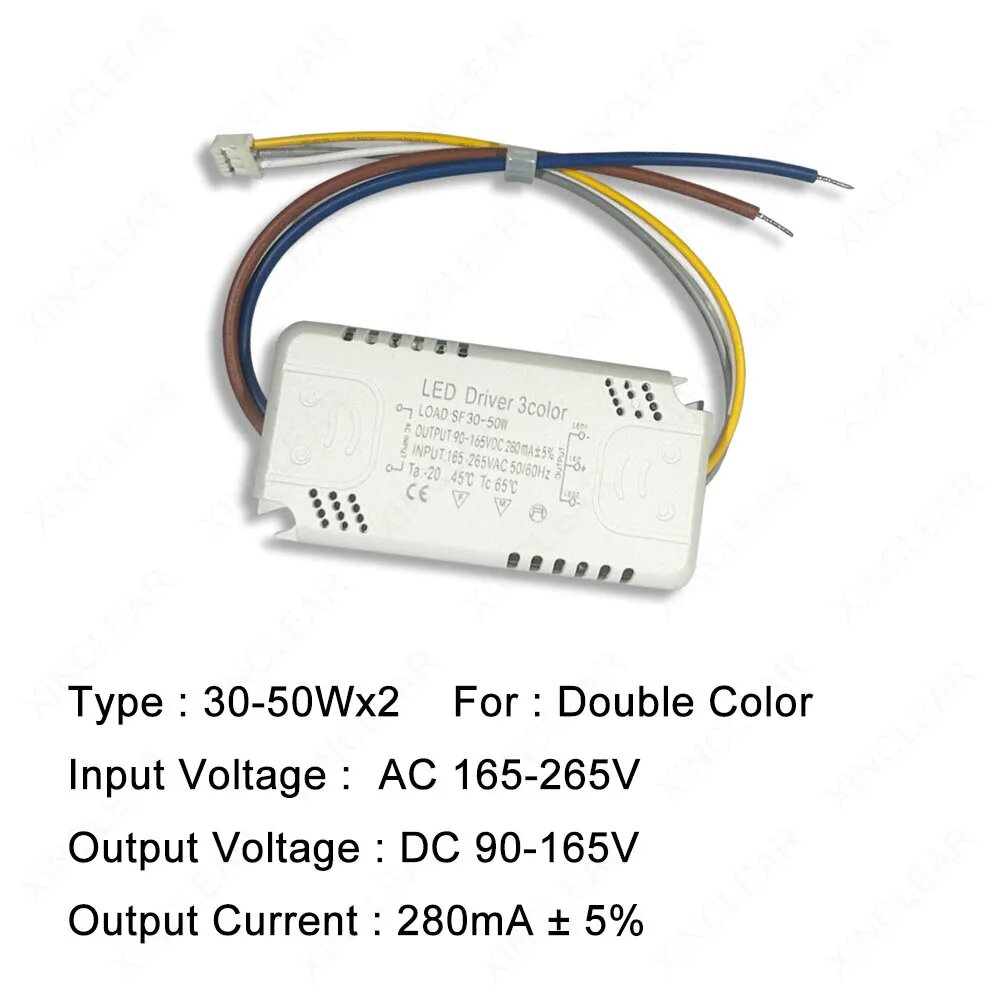 LED Driver 3color, 30-50Wx2, AC 165-265V