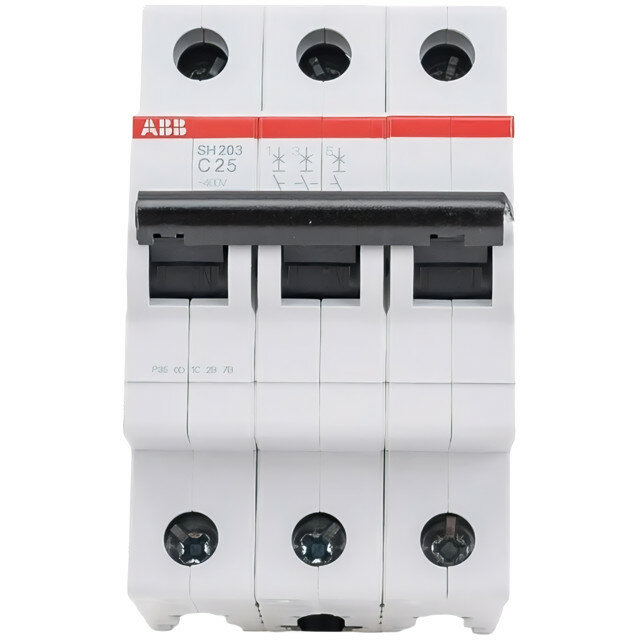 Выключатель автоматический трехполюсный ABB 25А С SH203 6.0кА