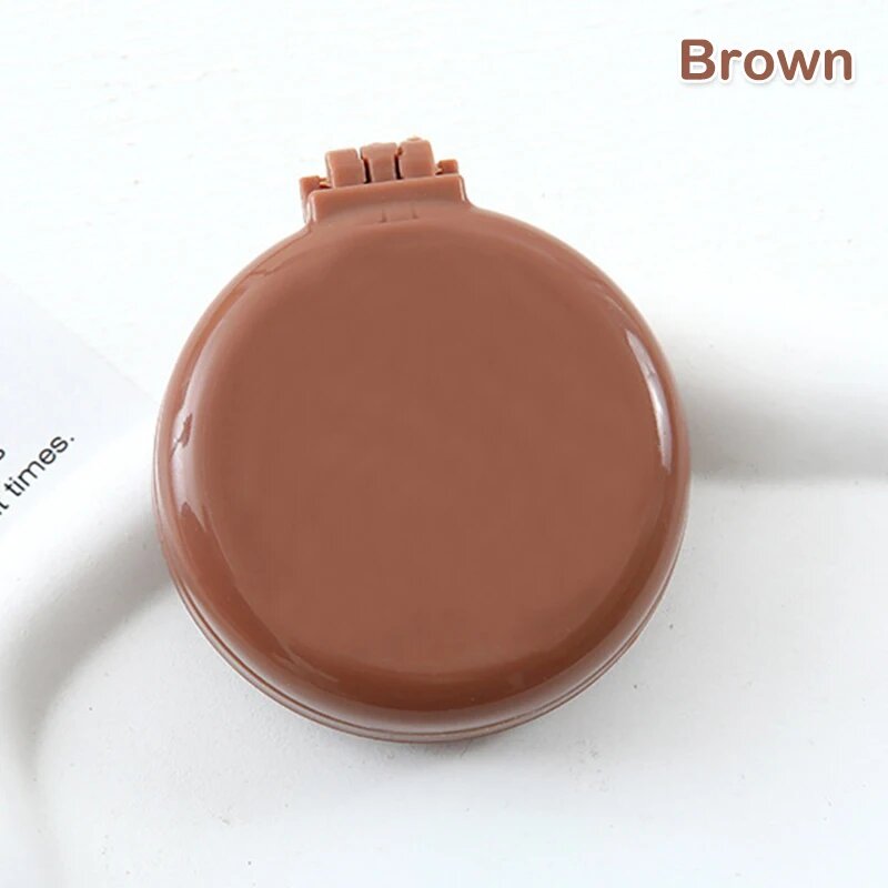 Складная расческа с зеркалом Macaron Коричневый, Brown