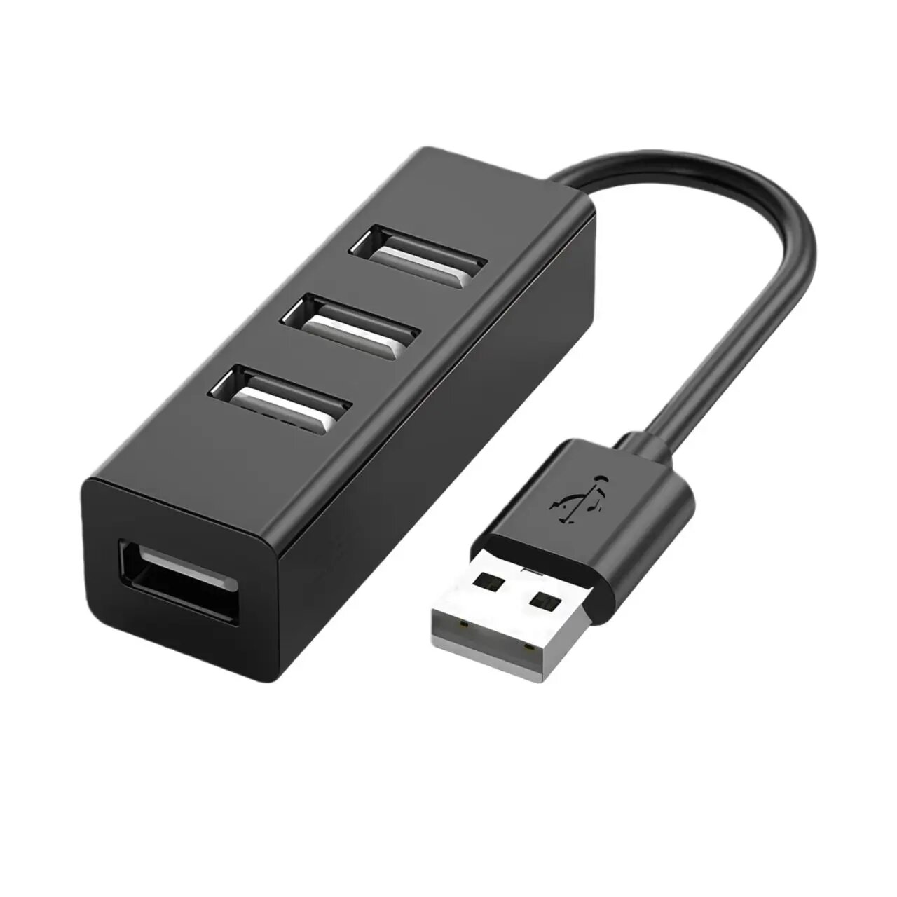 Многофункциональный USB 2.0 Хаб 4-в-1 С Портом Type-C, Высокоскоростной Двойной Черный, WHITE