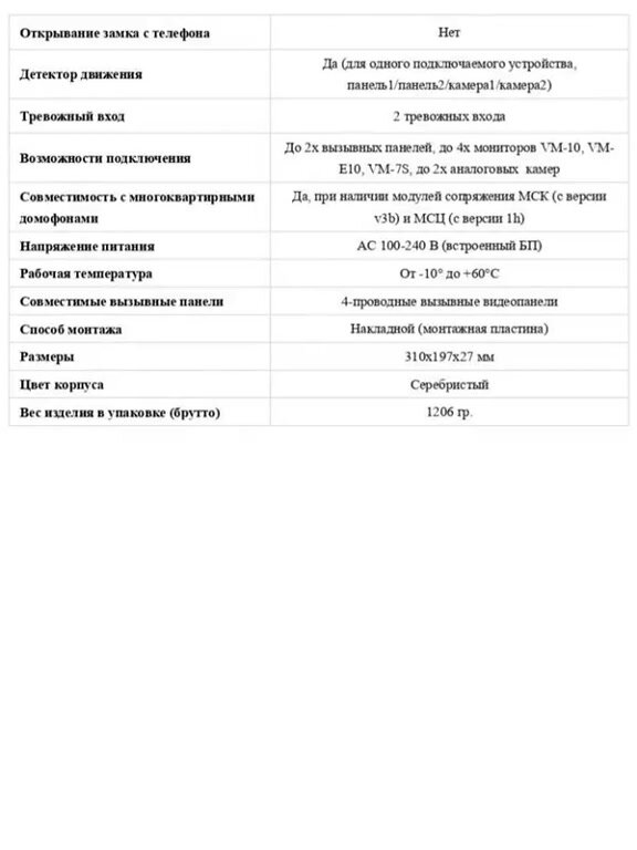Видеодомофон Optimus VM-10 — фото 1