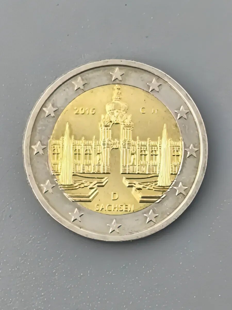 Монета 2 евро Германия 2016 "Саксония Дрезден"