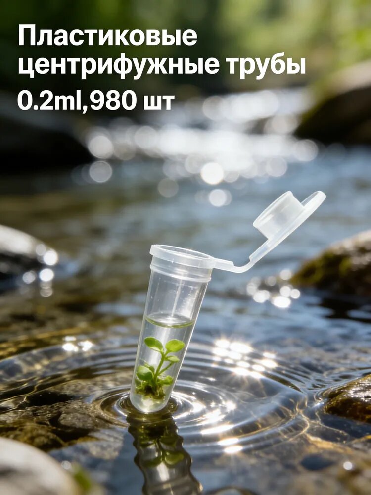 Пластиковые центрифужные трубы 0.2ml, 980 шт