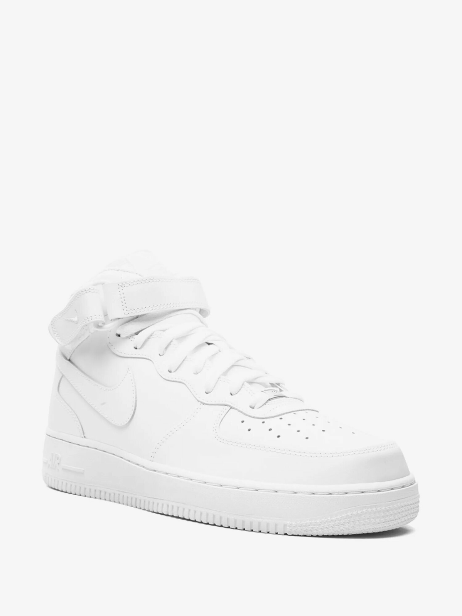 Кроссовки NIKE Air Force 1 '07 Mid, размер 9.5 US, бежевый/белый — фото 1