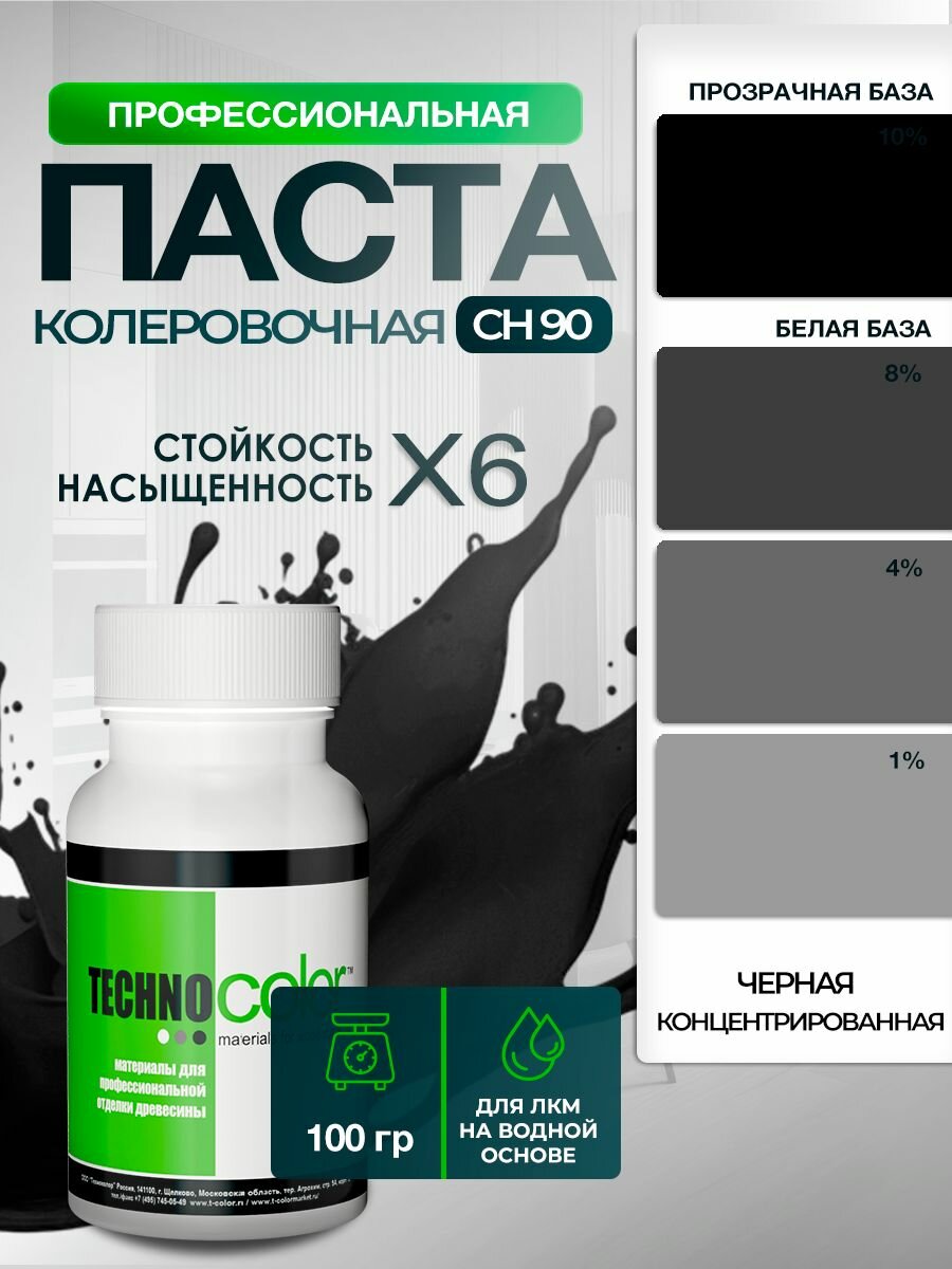 Паста пигментная колеровочная TECHNOCOLOR CH90 для ЛКМ профессиональная