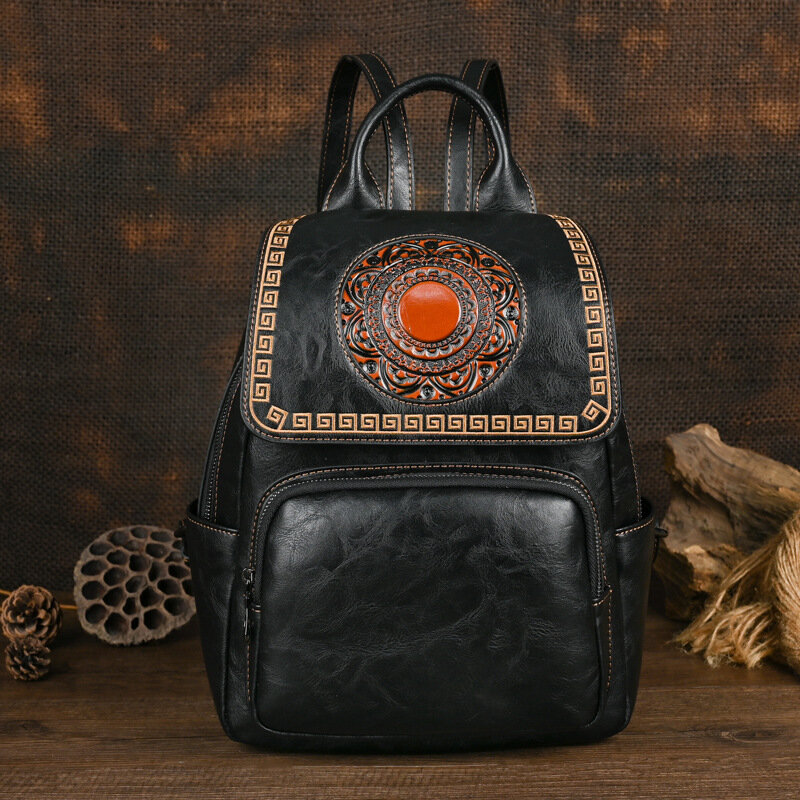 Рюкзак кожаный женский ручной работы Hand Made