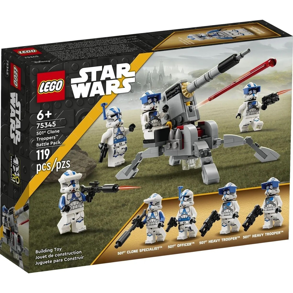 Star Wars LEGO 75345 Конструктор Боевой набор 501st Clone Troopers