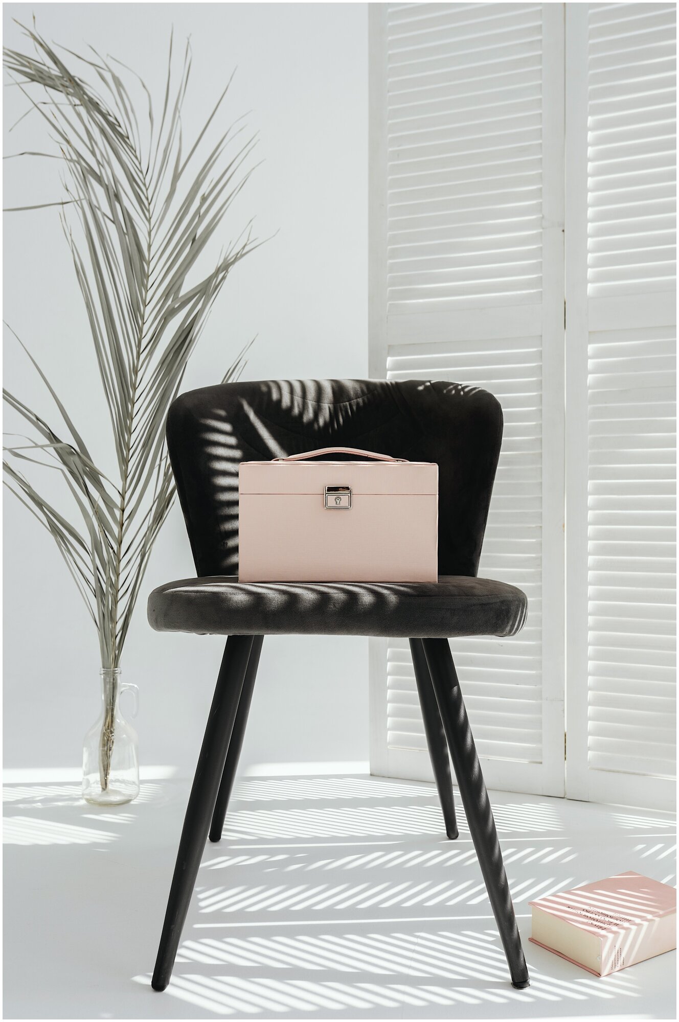 Шкатулка Ismat Decor S-777-1, бежевая, 15,5x24,5 см, с зеркалом, на замке