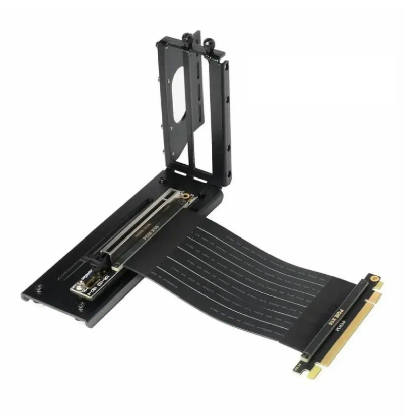 Новый черный вертикальный кронштейн для видеокарты PCI-E Riser, держатель графического процессора + удлинительный кабель PCI-E GEN3 4.0 3.0 4.0 16X для ATX 5~100 см