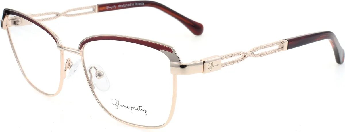 Оправа Glone pretty GP16032 C1 V7, тип оправы ободковая, материал оправы металл, пол женские, форма оправы квадратная