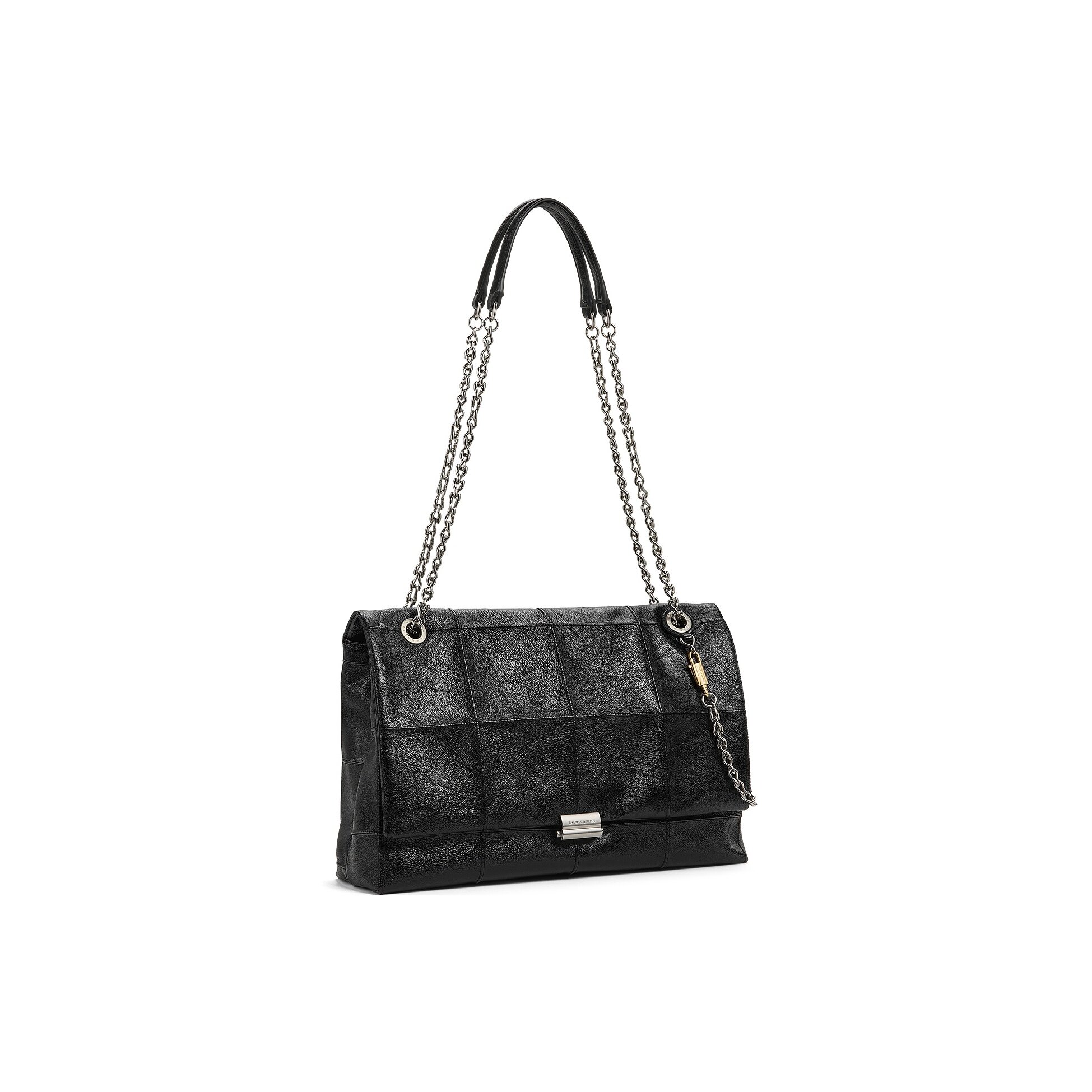 Сумка CHARLES & KEITH, фактура матовая, черный — фото 1